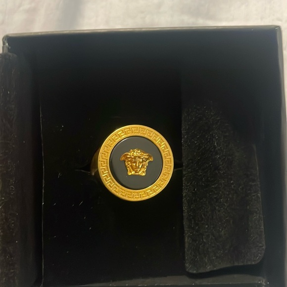Versace | Jewelry | Versace Resin Medusa Ring Never Worn Comes With Box ...